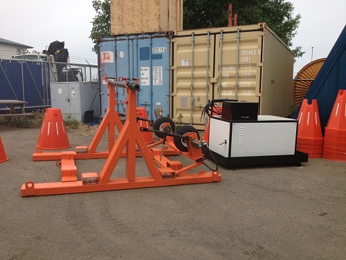 Portable Rim Drive Cable Reeler with Hydraulic Pack